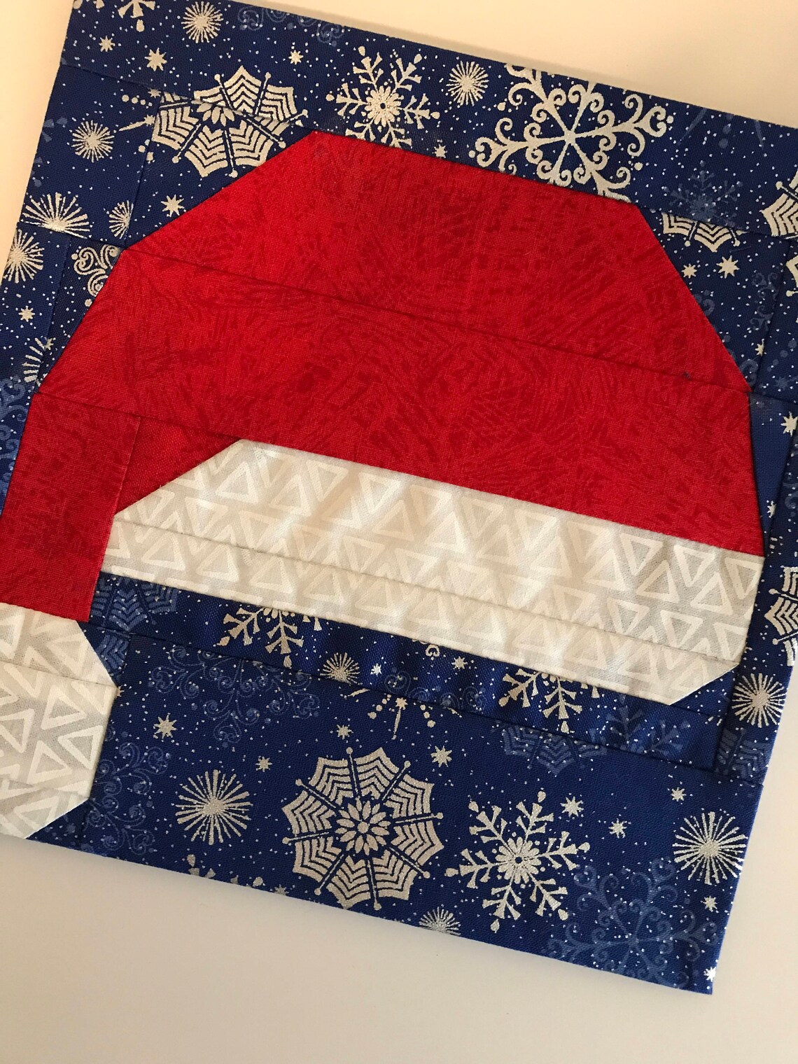 PDF, Santa Hat Quilt Pattern, 8"x8" Quilt Block, Paper Piecing ...
