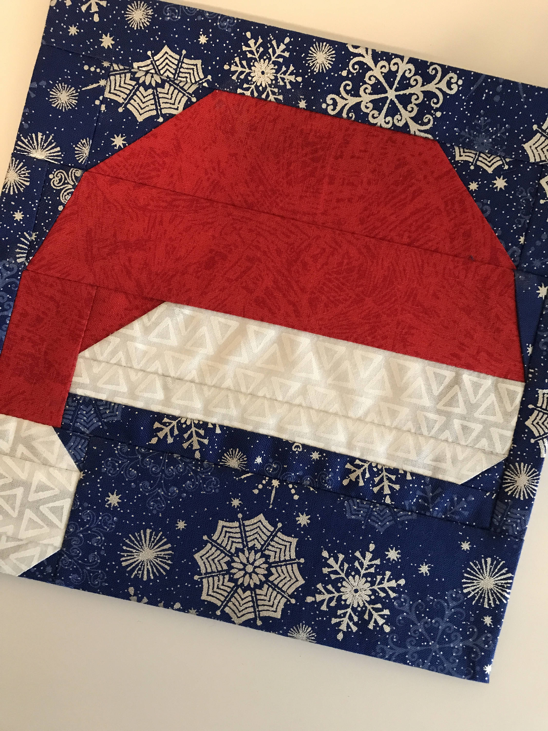 PDF, Santa Hat Quilt Pattern, 8"x8" Quilt Block, Paper Piecing ...