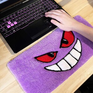 Tufted Keyboard Rug: Fluffy Gaming Desk Pad, Gamer Gift - Etsy
