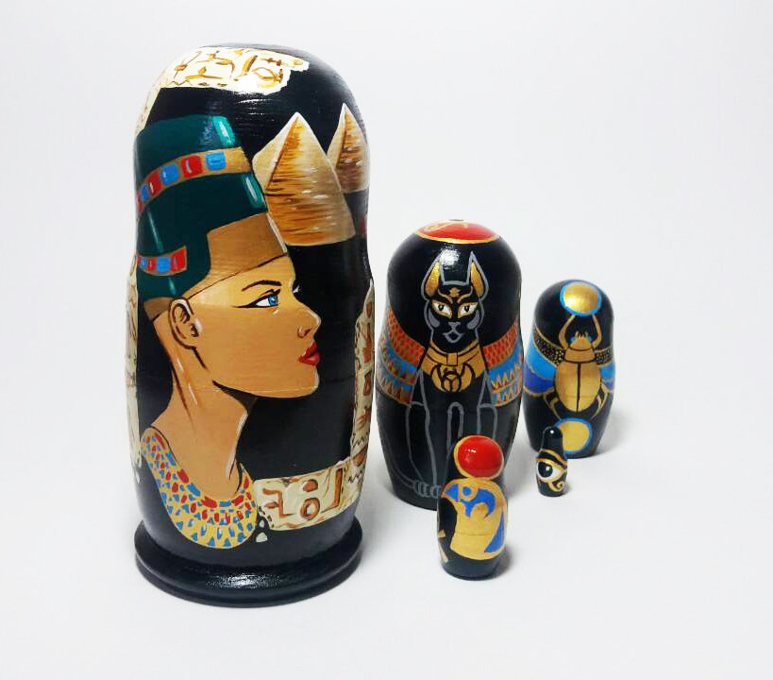Egyptian Symbols Art Nesting Dolls Ancient Egypt Decor Egypt - Etsy