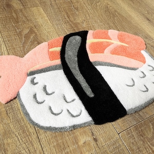 Japanese Sushi Tufted Rug, Cute Kitchen Decor, Japan Inspired Decor ...