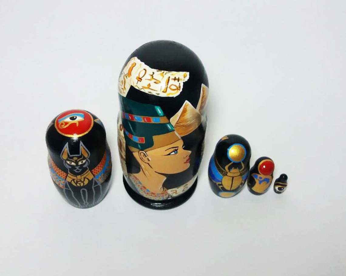 Egyptian Symbols Art Nesting Dolls Ancient Egypt Decor Egypt - Etsy