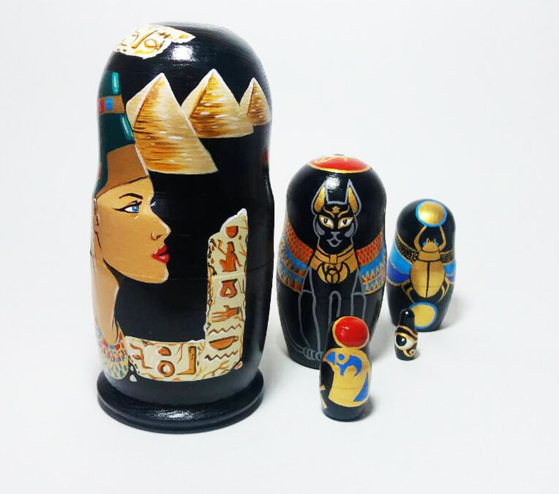 Egyptian Symbols Art Nesting Dolls Ancient Egypt Decor Egypt - Etsy