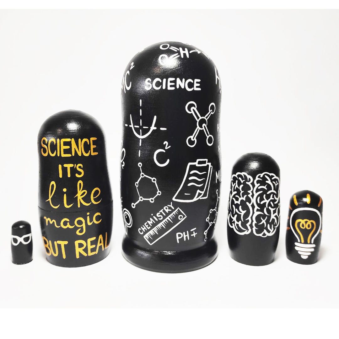 Science Set Nesting Dolls, Science Teacher Gift, Chemistry Teacher ...