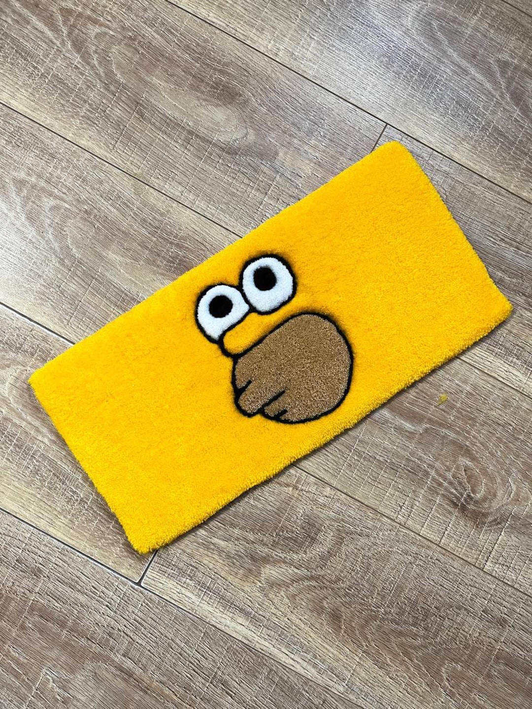 Keyboard Tufted Rug, Yellow Funny Desk Decor, Hand Tufted Keyboard Pad ...