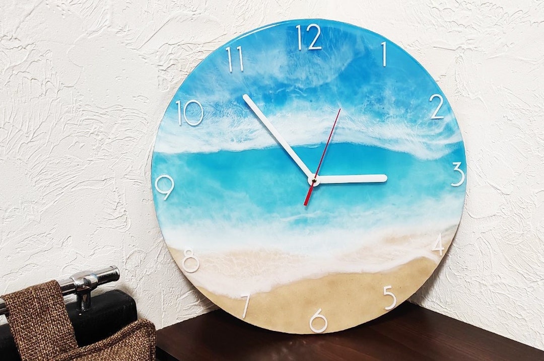 Sea Epoxy Wall Clock Seascape Artwork Wall Decor Ukrainian - Etsy