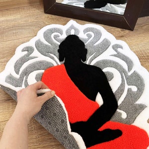 Meditation Tufted Rug, Spiritual Floor Carpet, Buddah Wall Art, Feng ...