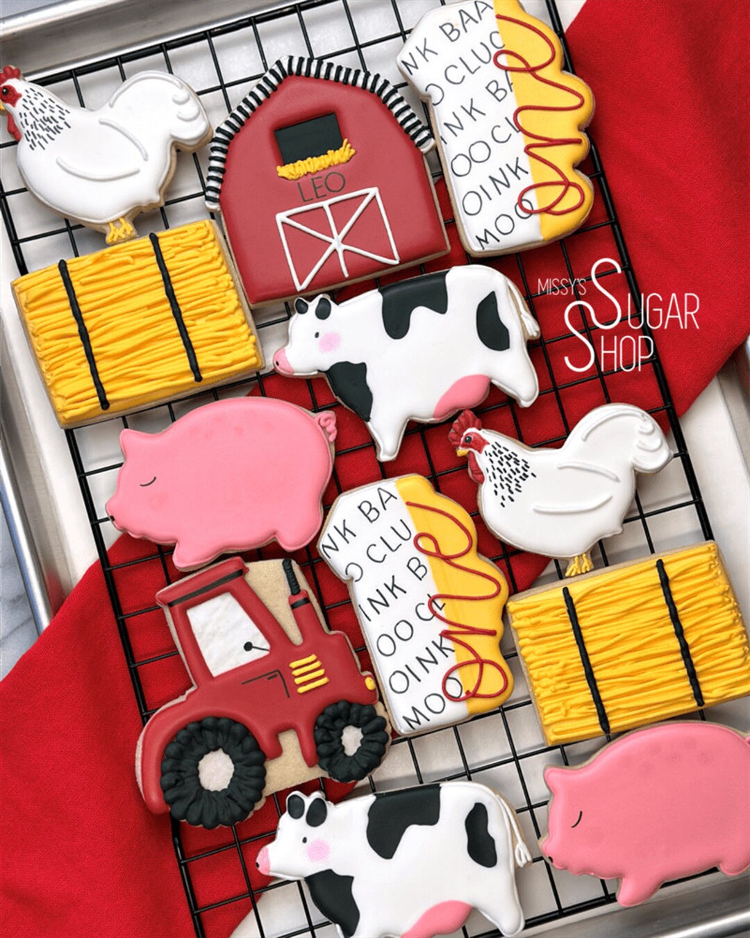 Farm Animal Barnyard Birthday (12 Cookies) - Etsy