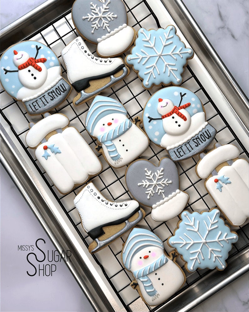 Let It Snow 12 Cookies - Etsy