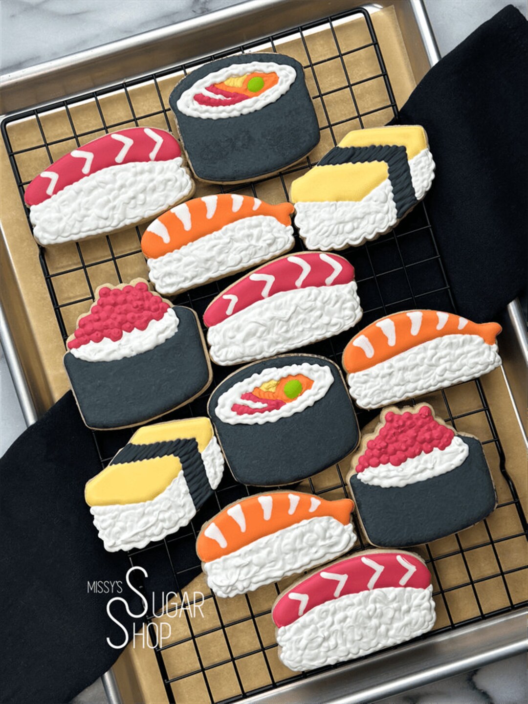 Sushi Time 12 Cookies - Etsy