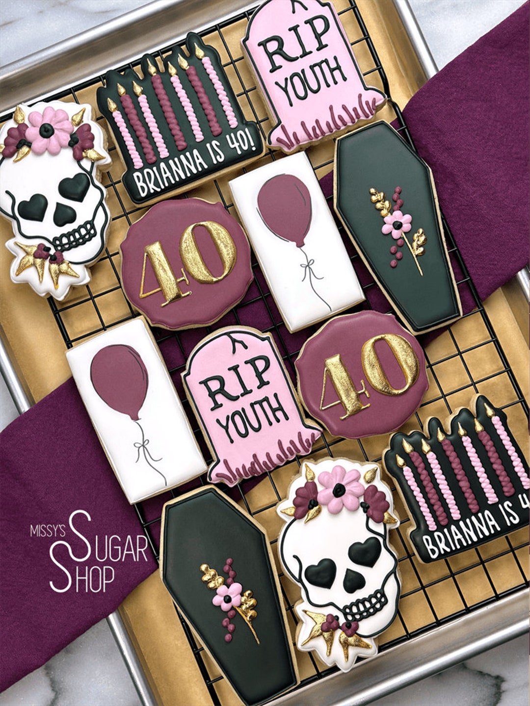 Over the Hill Birthday 12 Cookies - Etsy