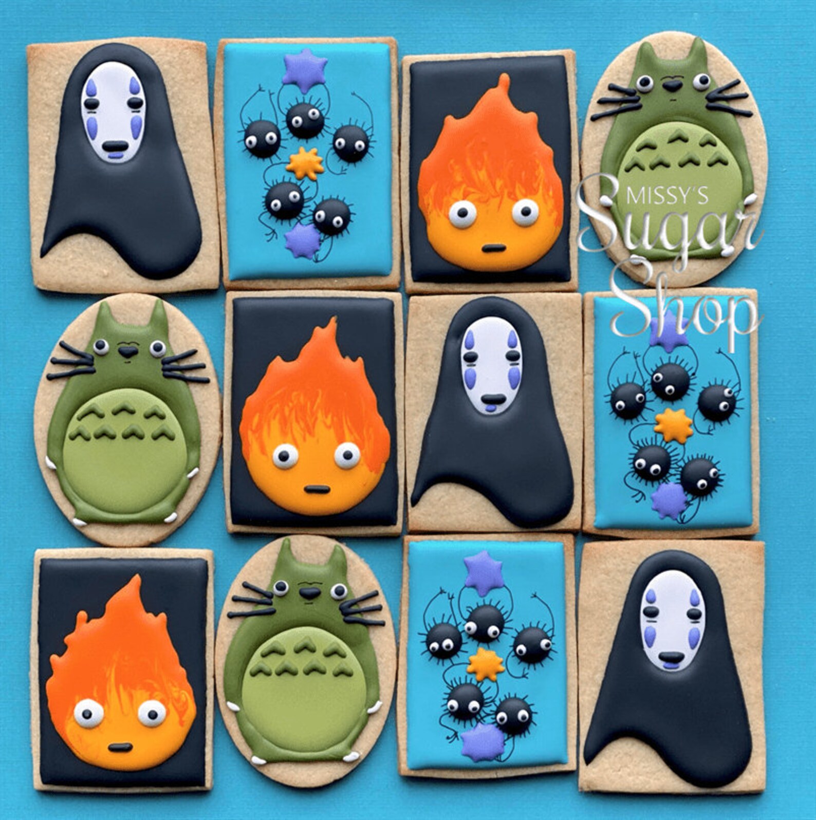 Japanese Anime 12 cookies | Etsy