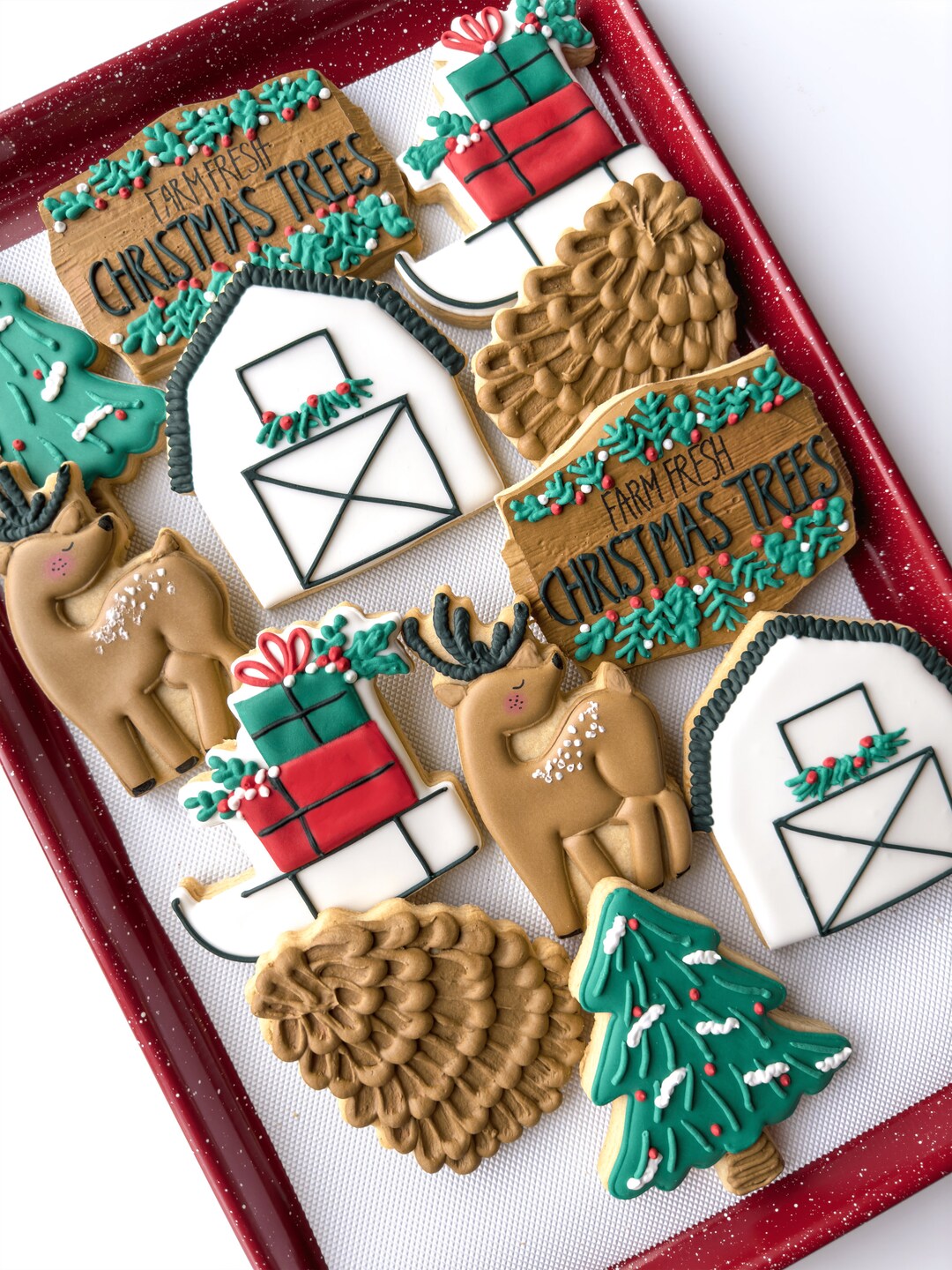 Christmas Tree Farm 12 Cookies - Etsy
