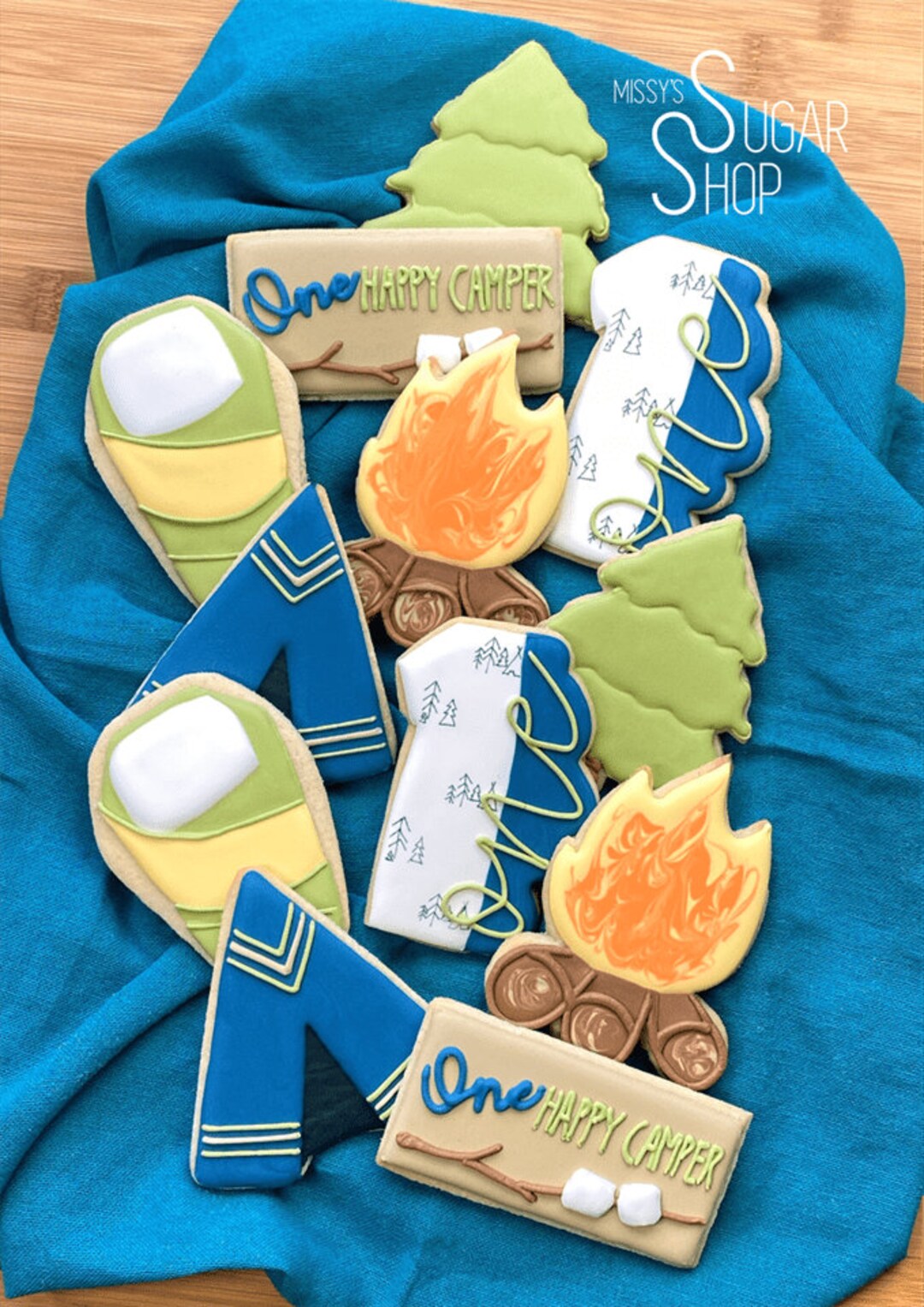 One Happy Camper First Birthday (12 Cookies) - Etsy