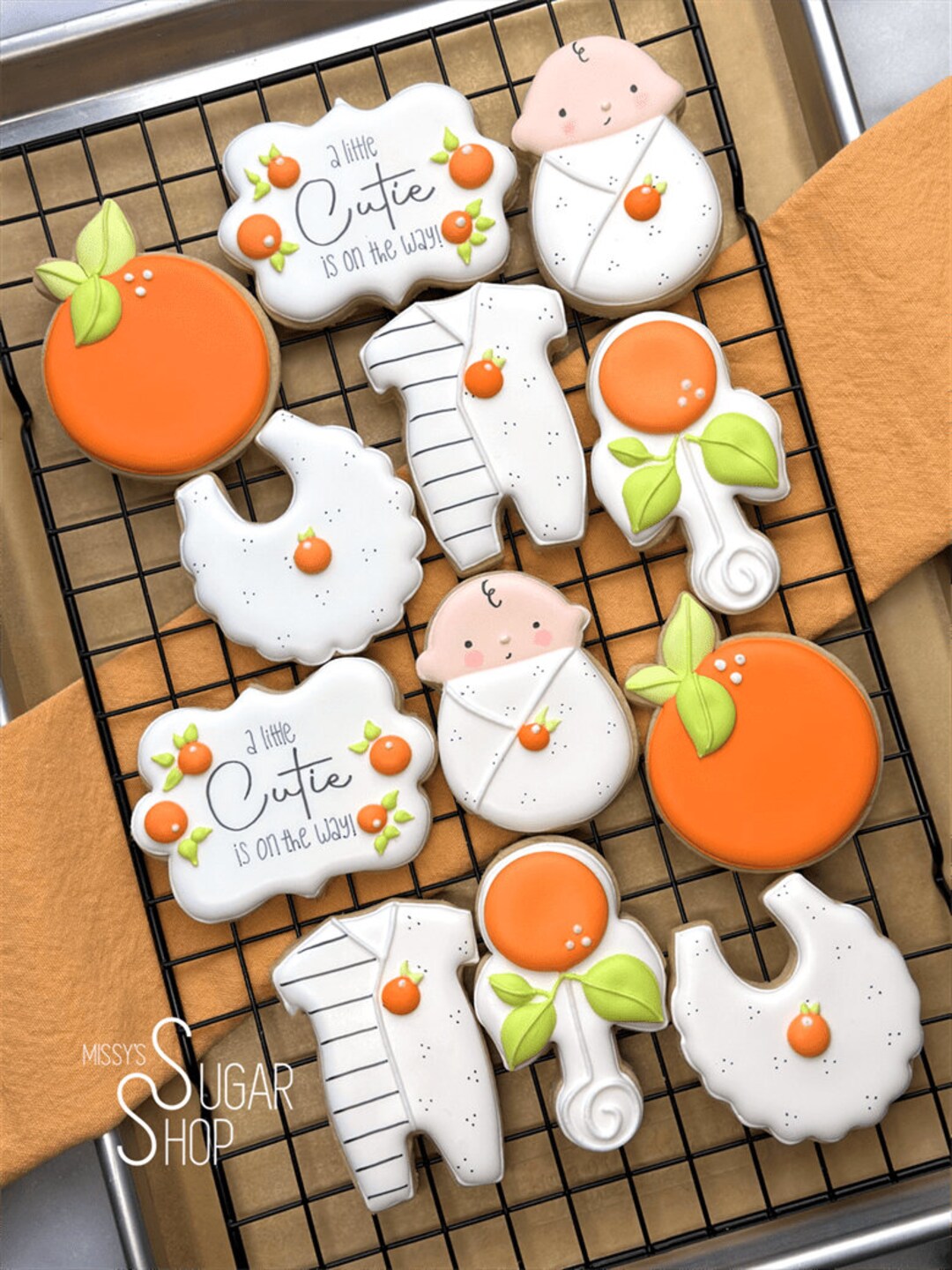 Little Cutie Baby Shower 12 Cookies - Etsy