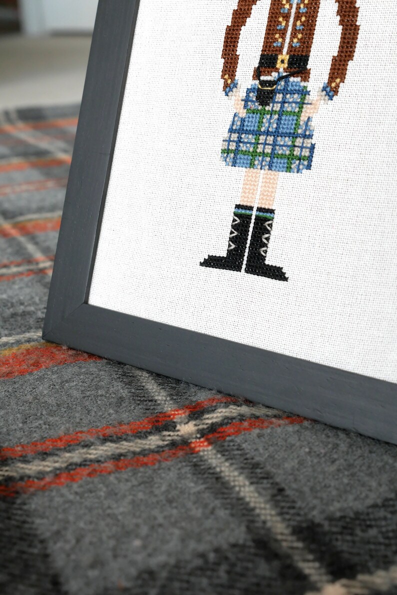 Scottish Partner Cross Stitch Pattern - Outlander Kilt Scotland Tartan ...