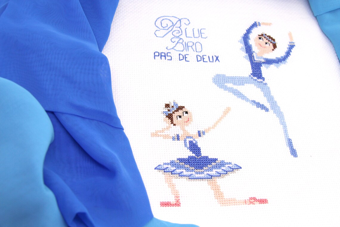 Bluebird Ballet Cross Stitch Pattern - Dance From Sleeping Beauty, Tutu ...