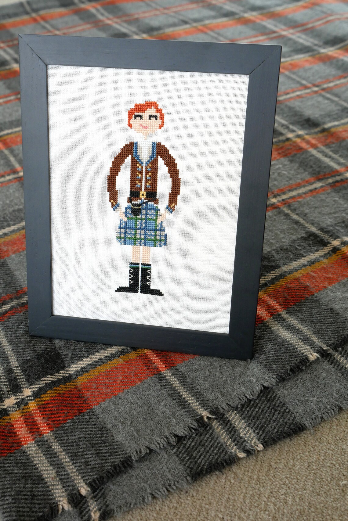 Scottish Partner Cross Stitch Pattern - Outlander Kilt Scotland Tartan ...