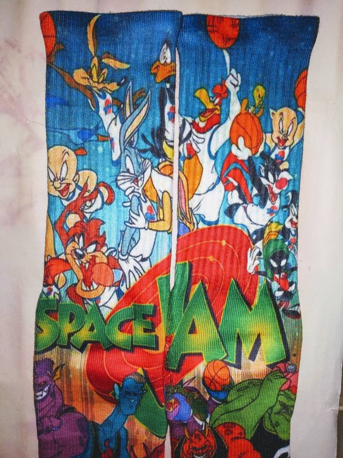 Toon Squad Space Jam Crew Socks - Etsy