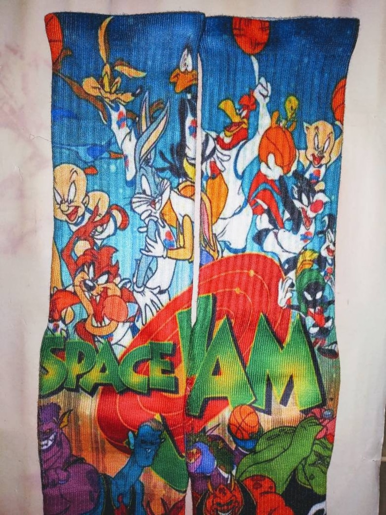 Toon Squad Space Jam Crew Socks - Etsy