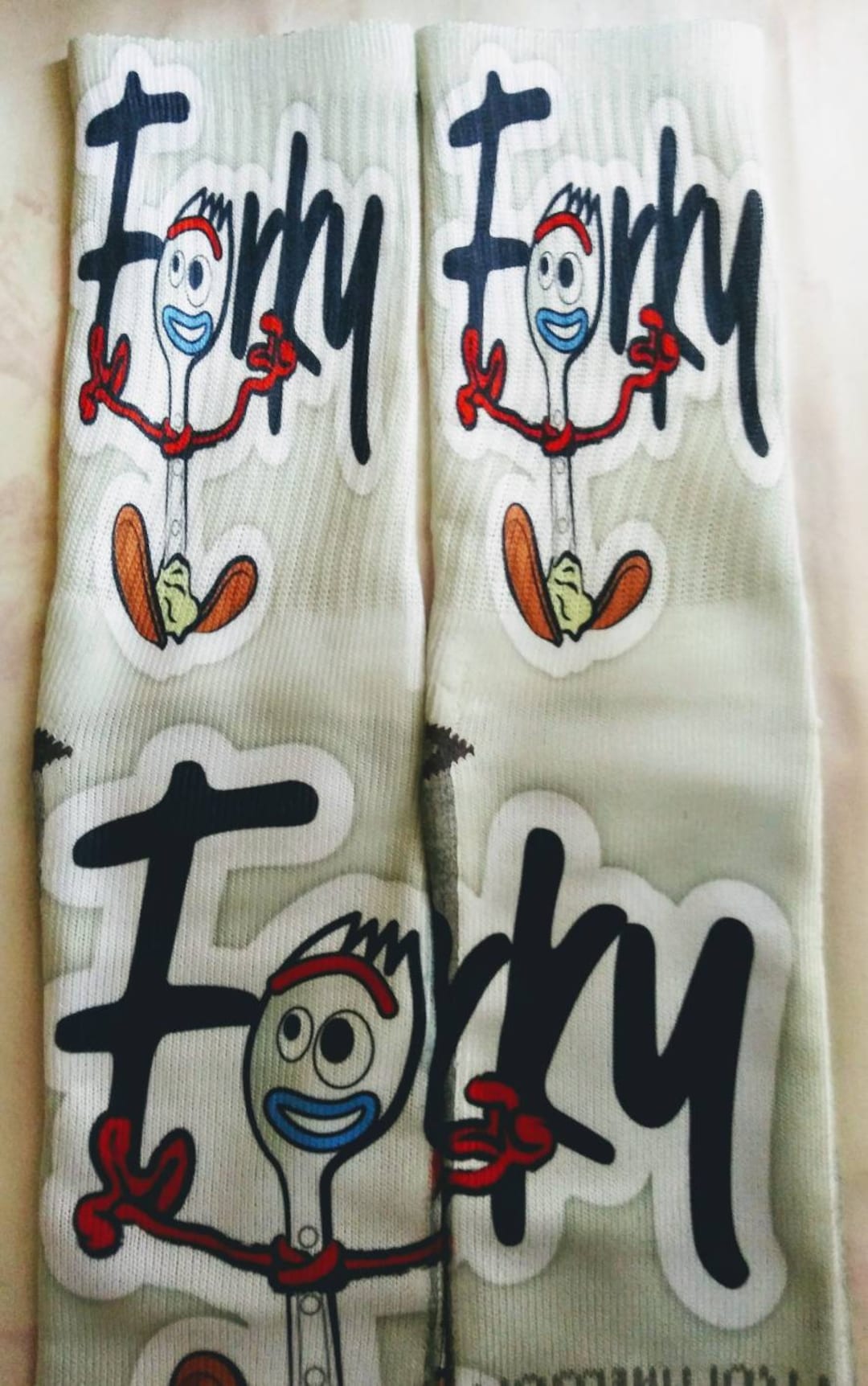 Forky Custom Crew Socks - Etsy