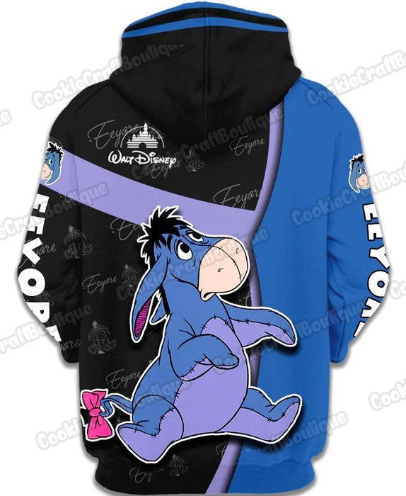 Personalized Eeyore Pullover Hoodie, Disney Eeyore Shirt, Custom Disney ...
