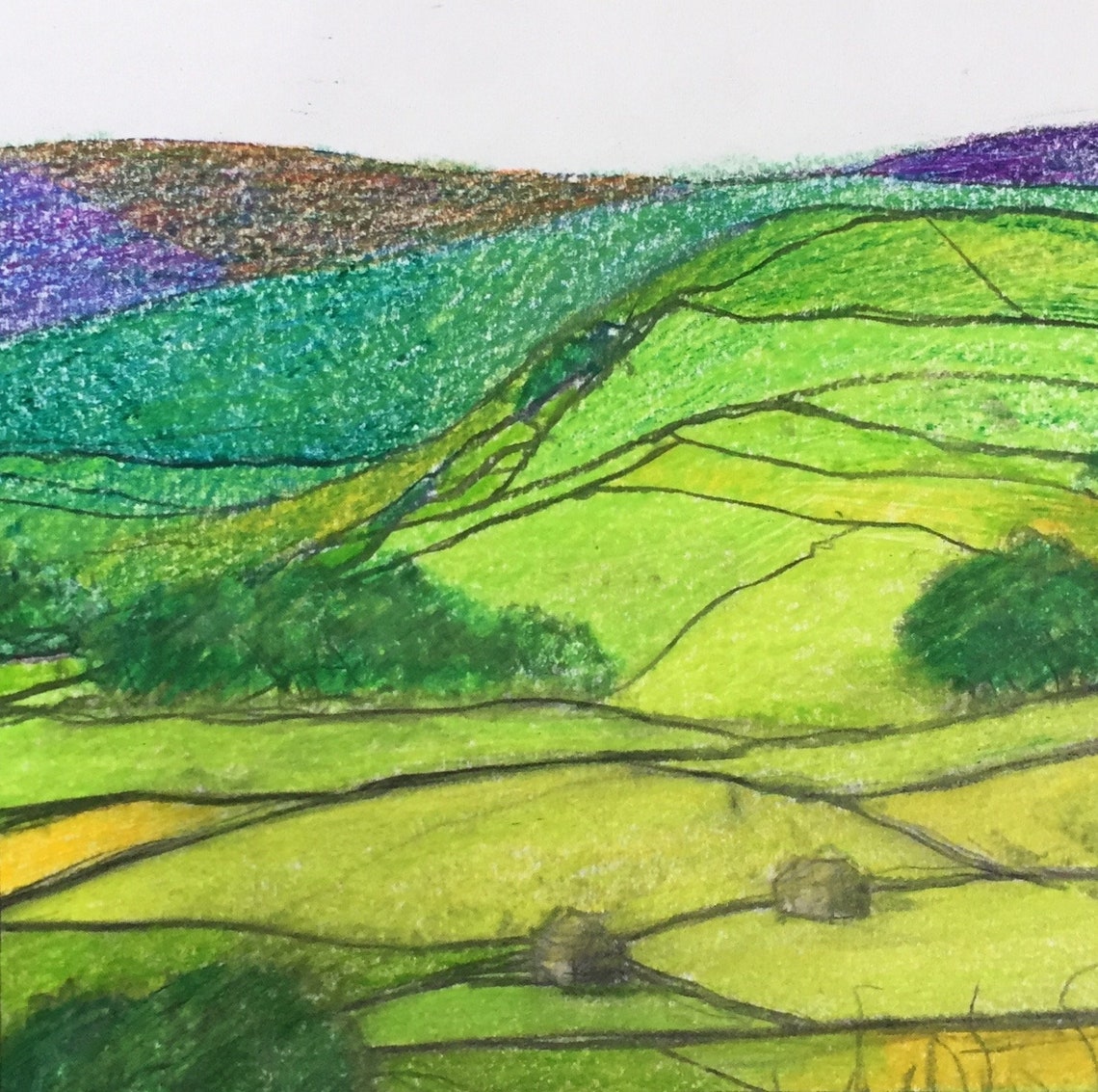 3099 Yorkshire Dales Original Sketch - Etsy