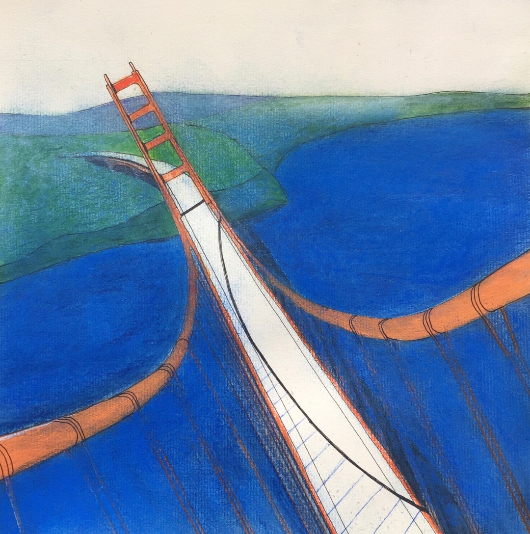 5766 Bridge. Original Pastel Art - Etsy