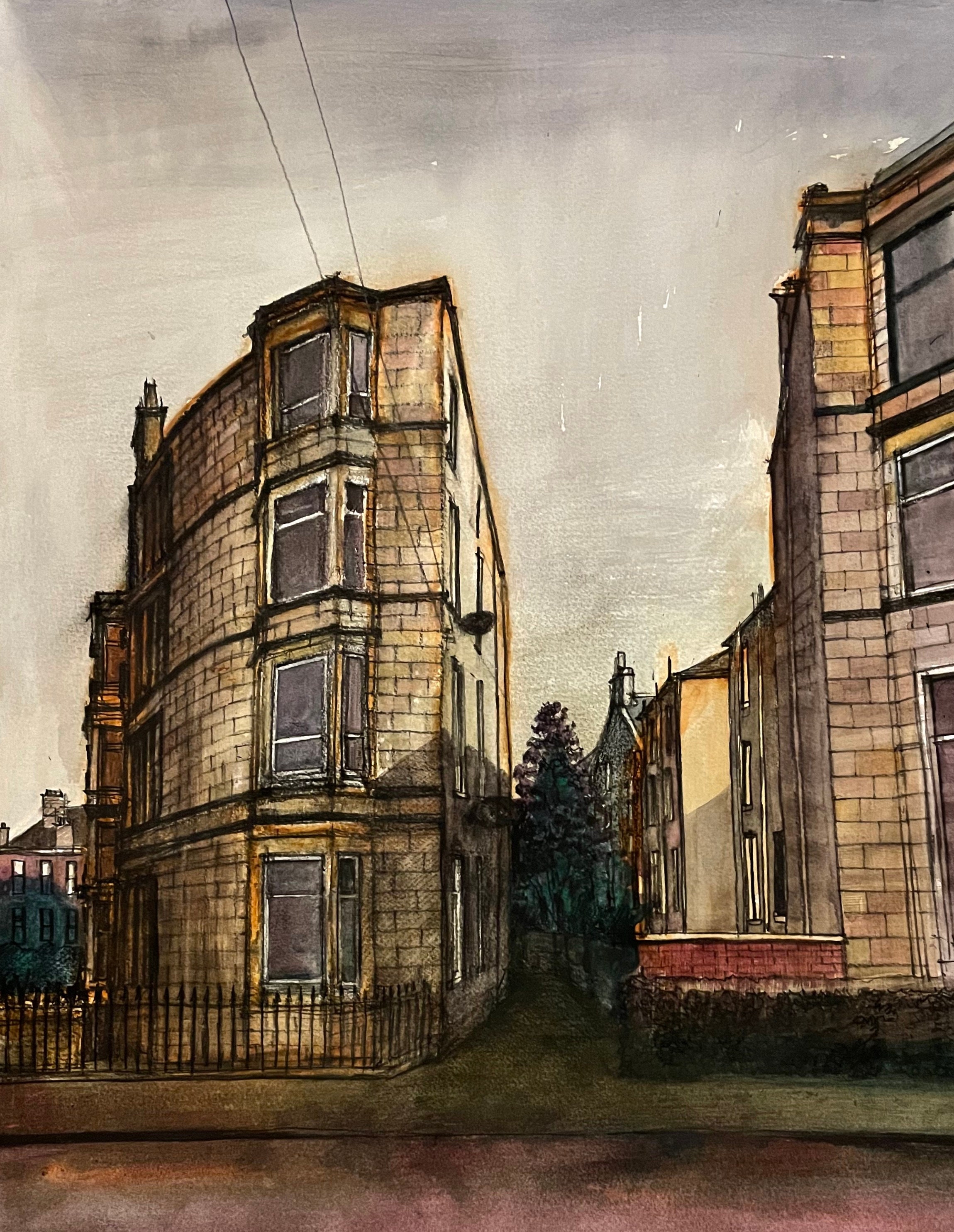 1674 Glasgow Tenement. Original Artwork. - Etsy