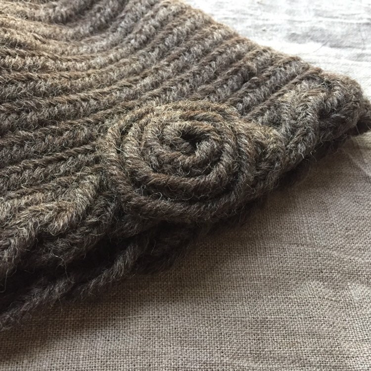 Naalbinding / Naalbound Wool Hat With Rose - Etsy