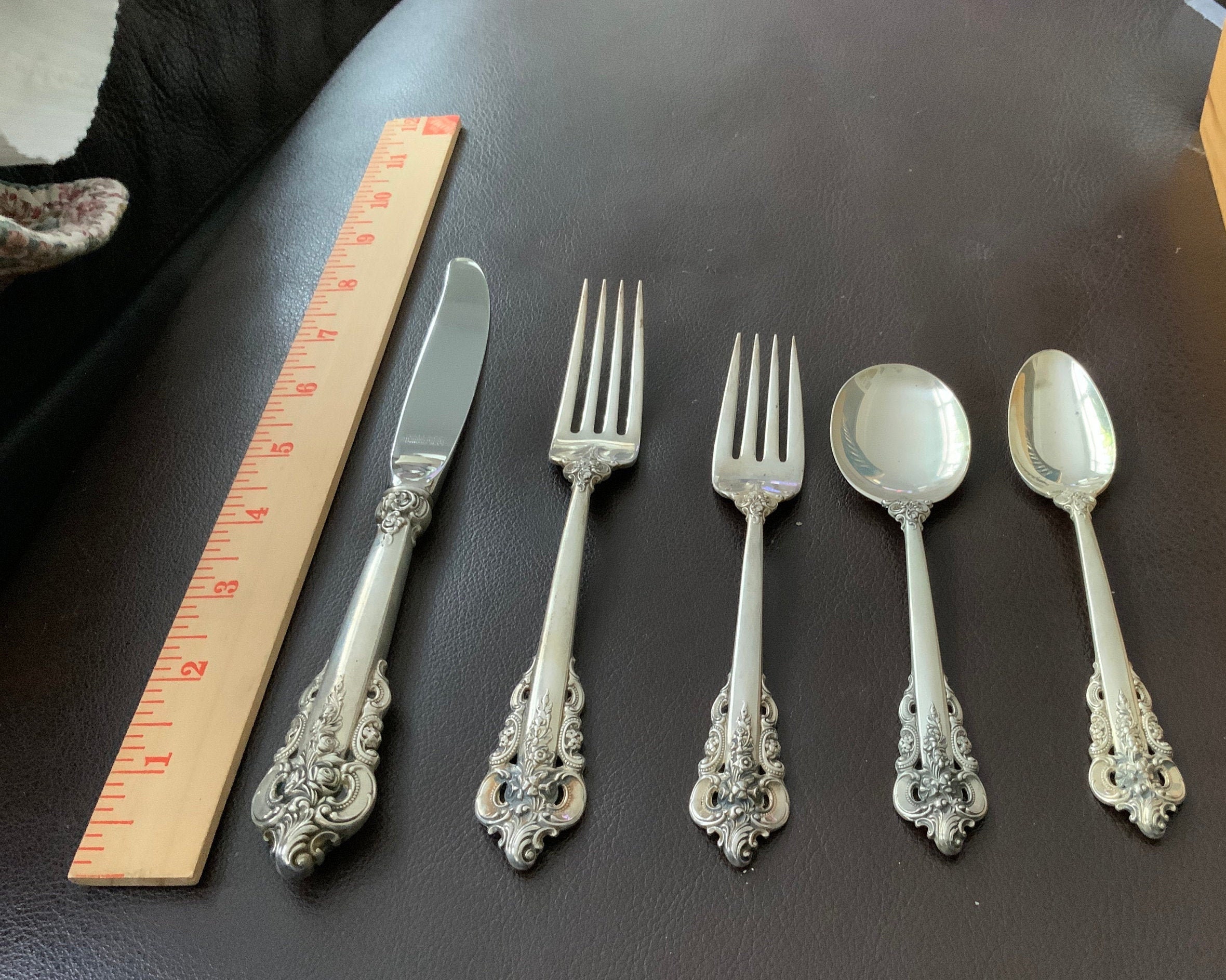 Wallace Grande Baroque Sterling Silver Flatware 64 Pieces - Etsy