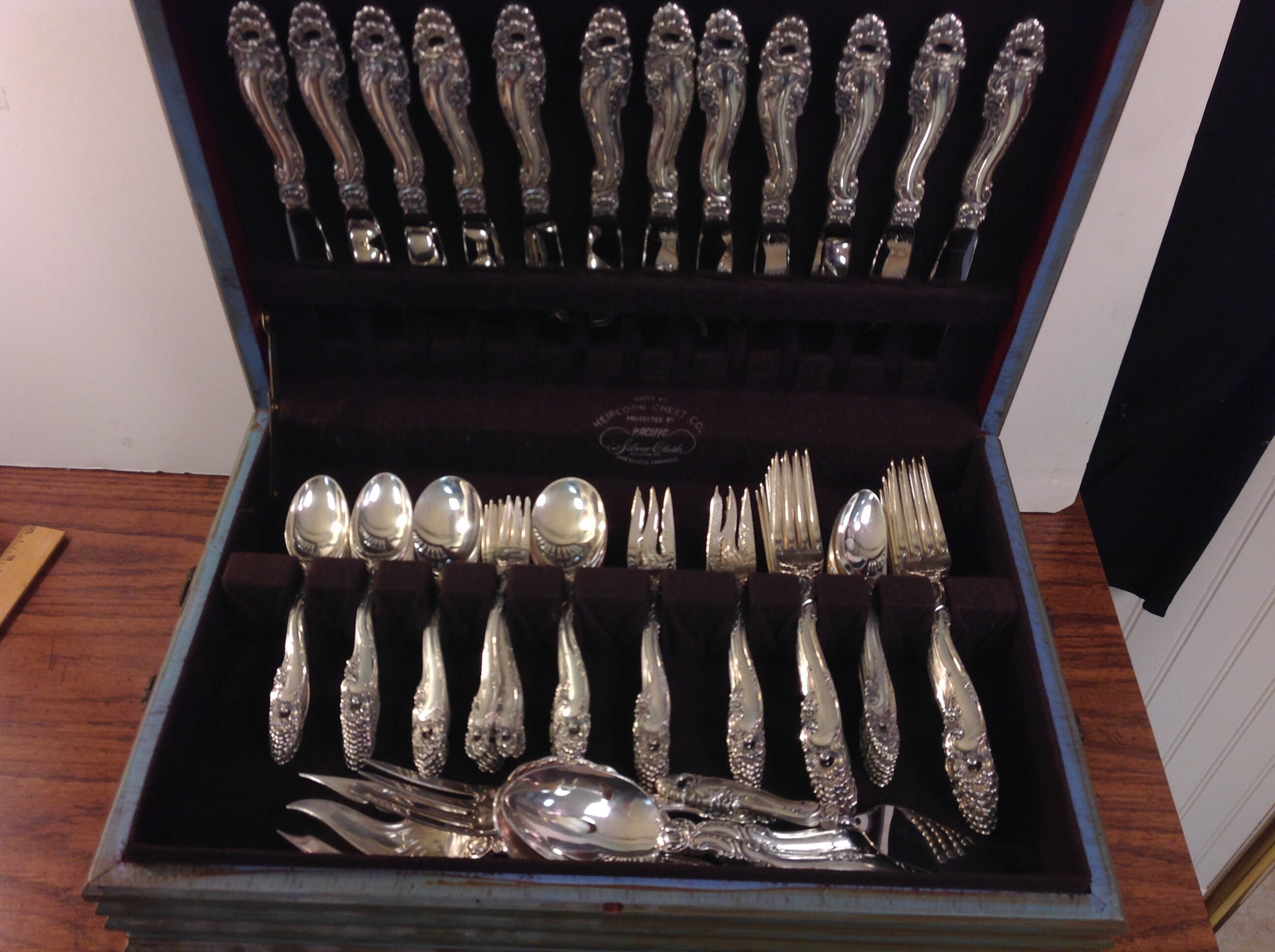 GORHAM DECOR Sterling Silver Flatware Set for 12 Service 105 Pieces WOW ...