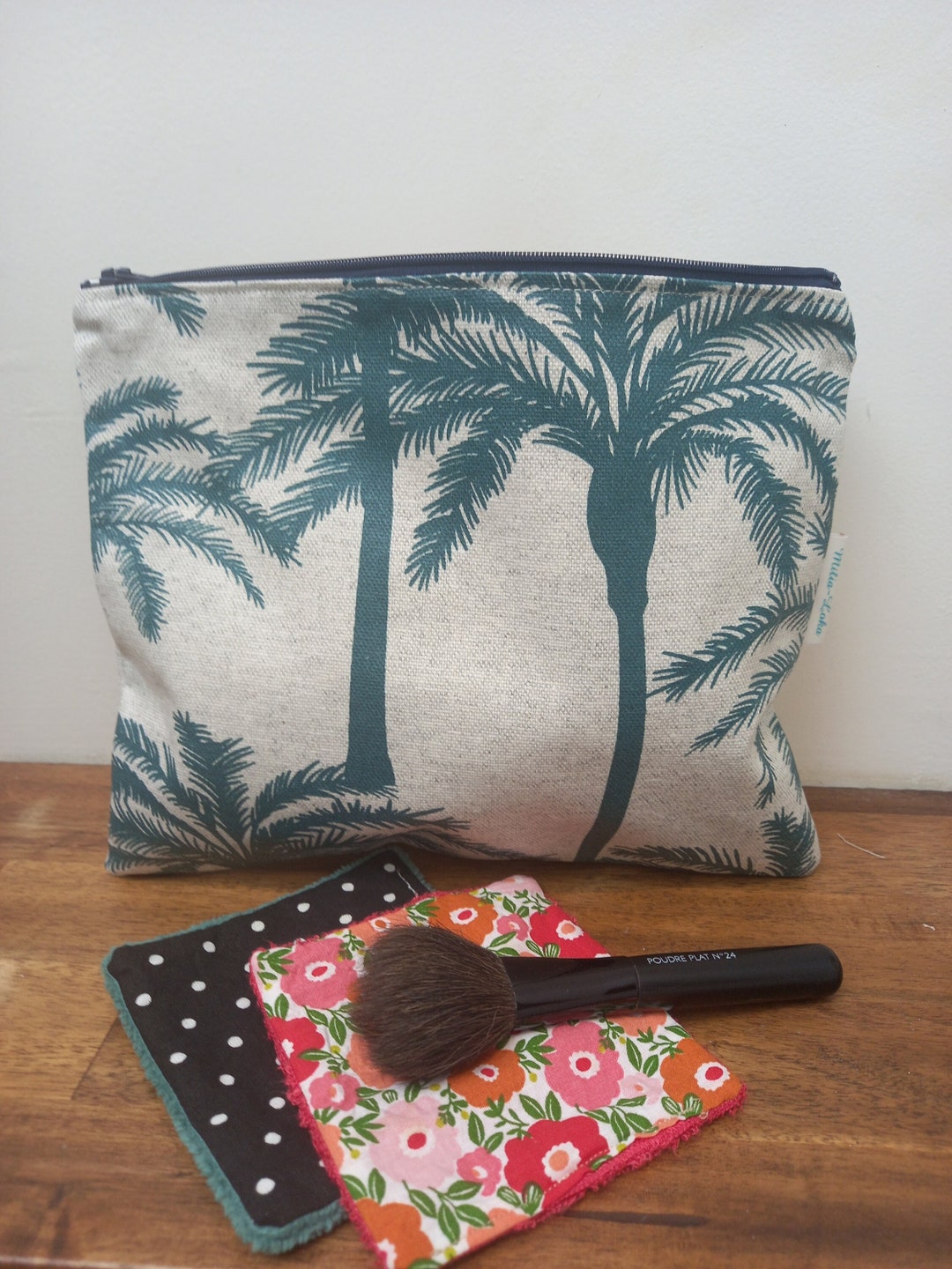 Waterproof Swimsuit/pool/beach Pouch in Beige Oeko Tex Coated Canvas ...