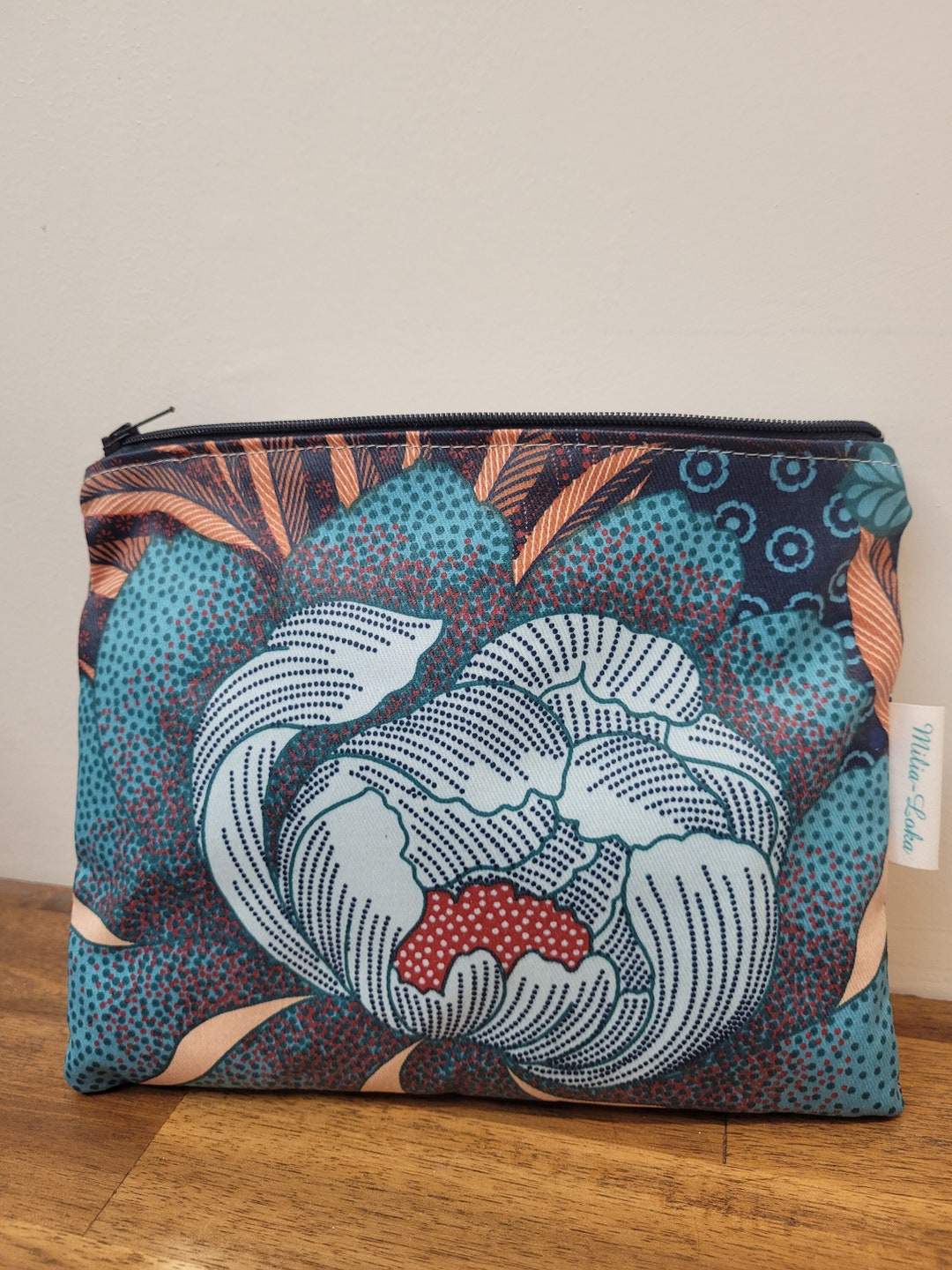 Small Waterproof Swimsuit/pool/beach Pouch in Blue Oeko Tex Coated ...