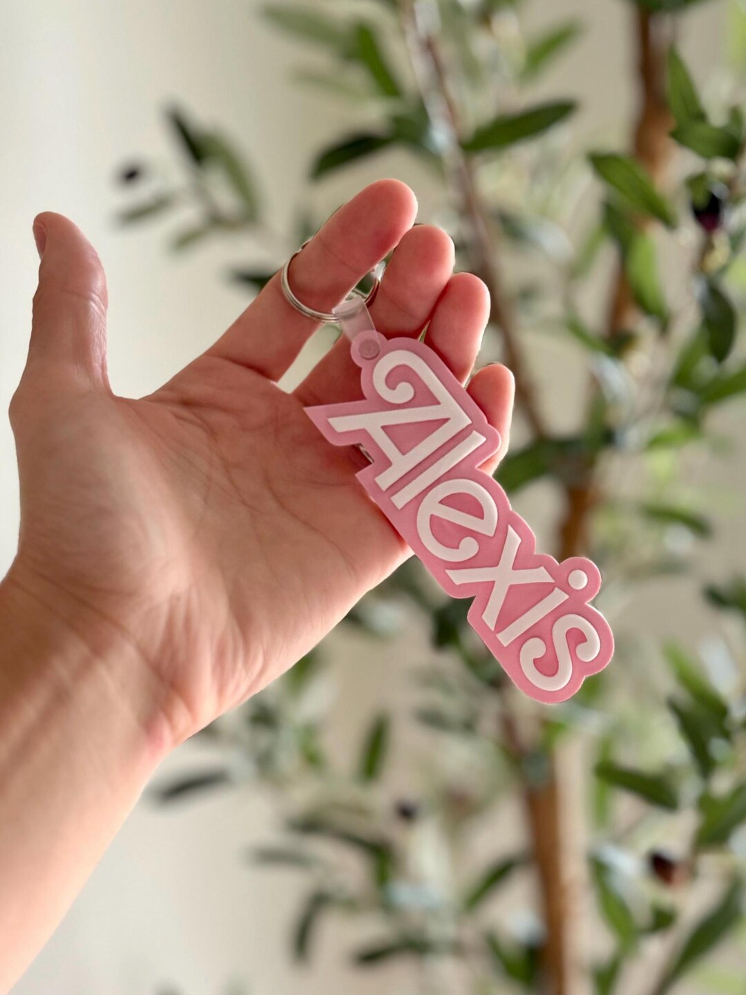 Personalized Back to School Keychain, Backpack Name Tag, Two-tone ...