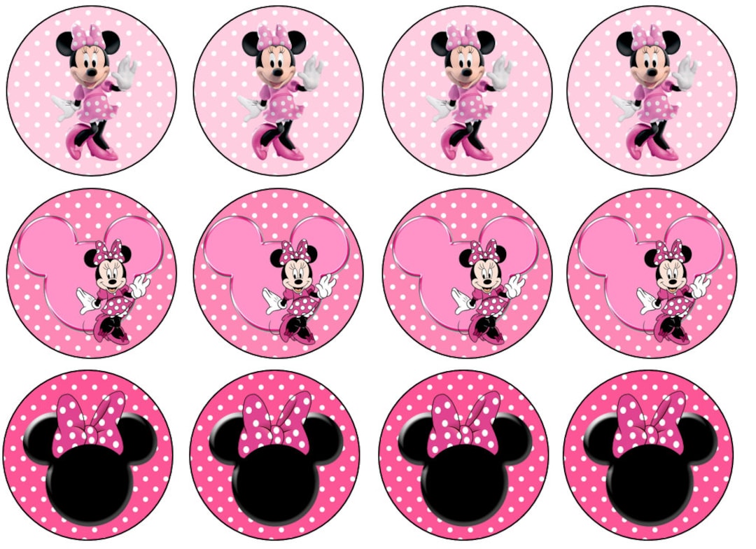 Minnie Mouse Clubhouse Cupcake Toppers - Etsy