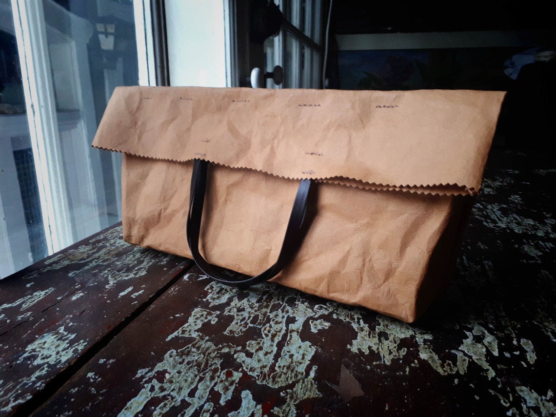 Fold Over Purse Made From Washable and Reusable Brown Kraft Paper ...