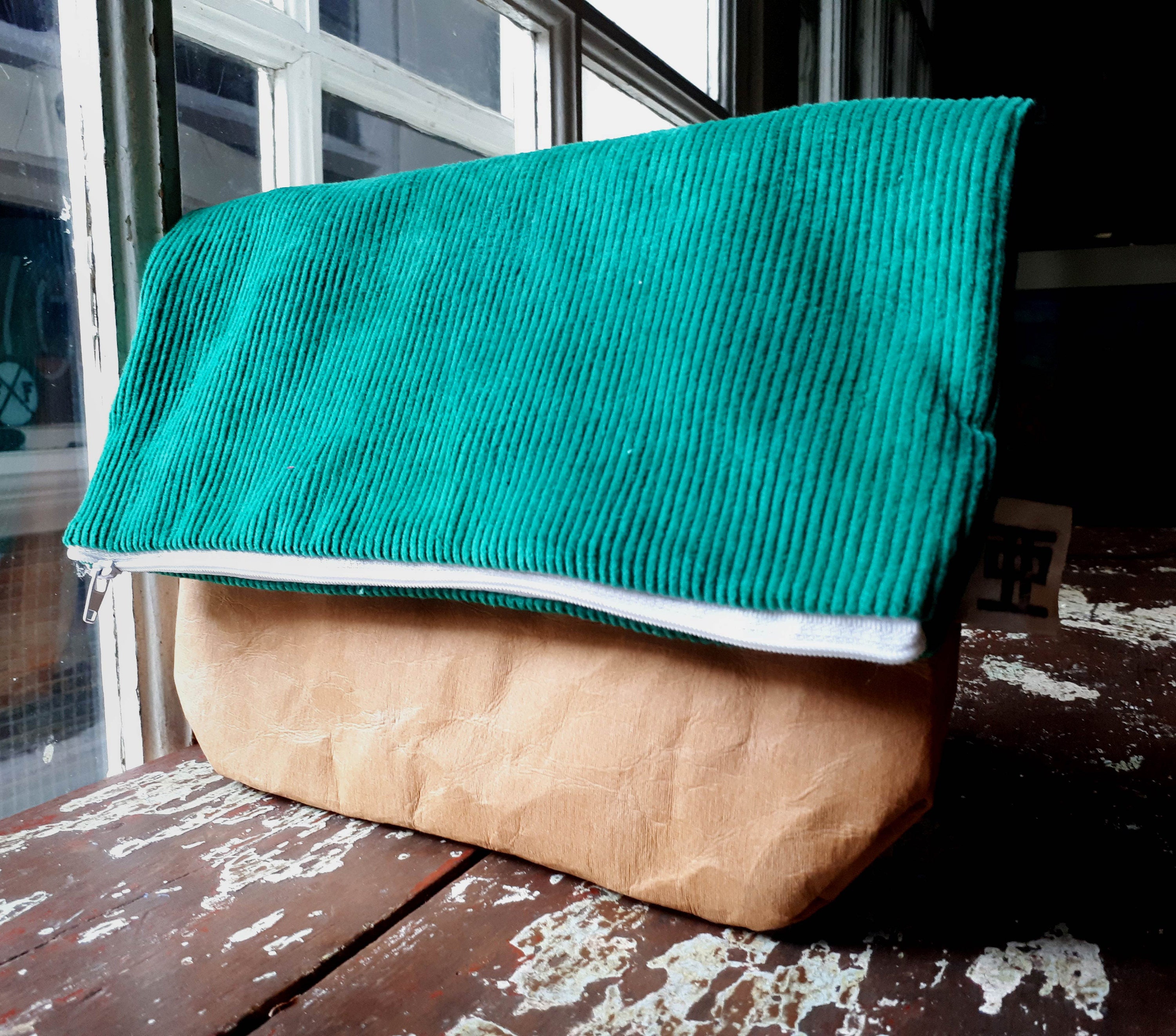 Fold Over Clutch Bag Made From Washable Kraft Paper Vegan | Etsy