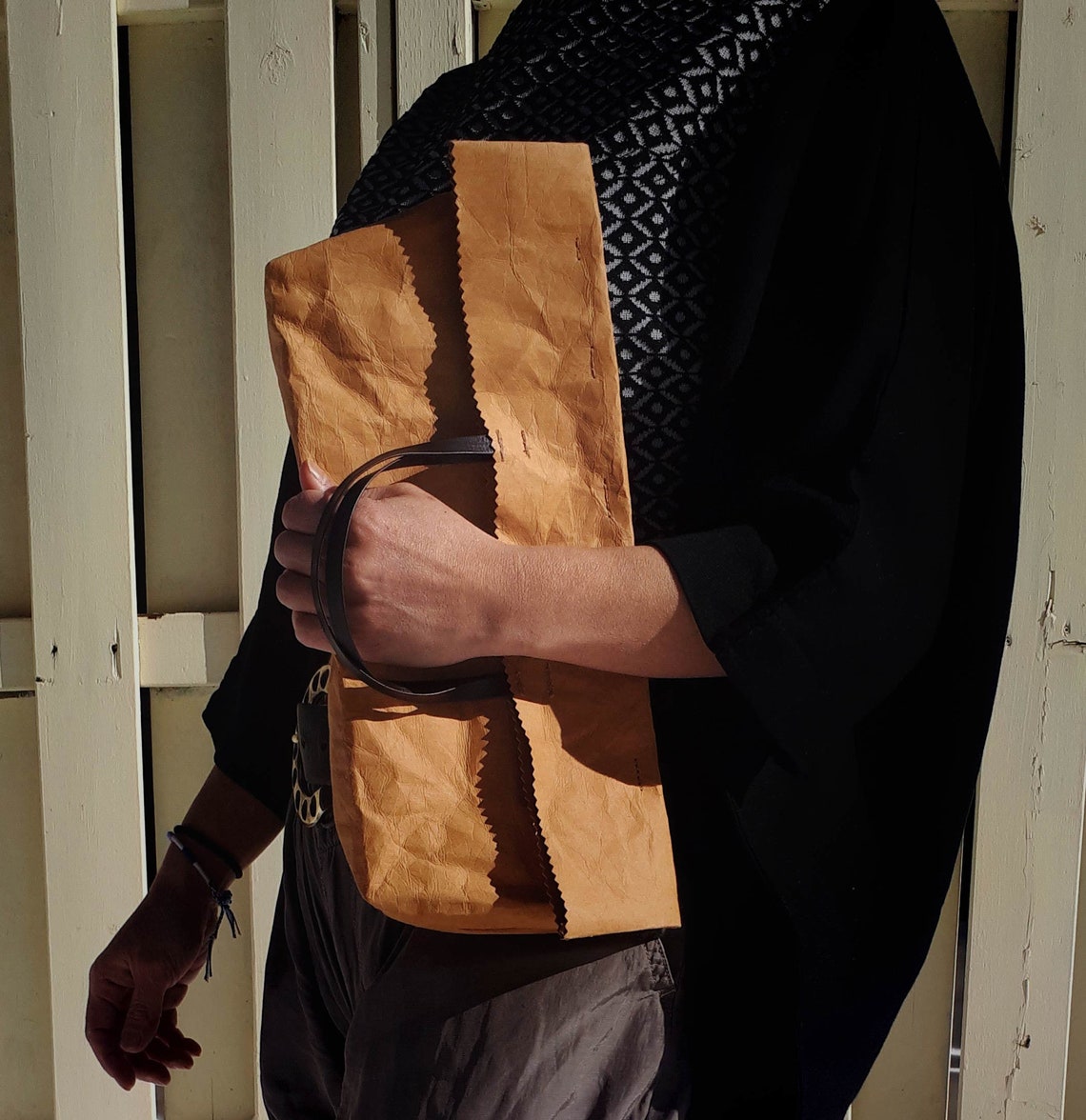 Fold Over Purse Made From Washable and Reusable Brown Kraft Paper ...