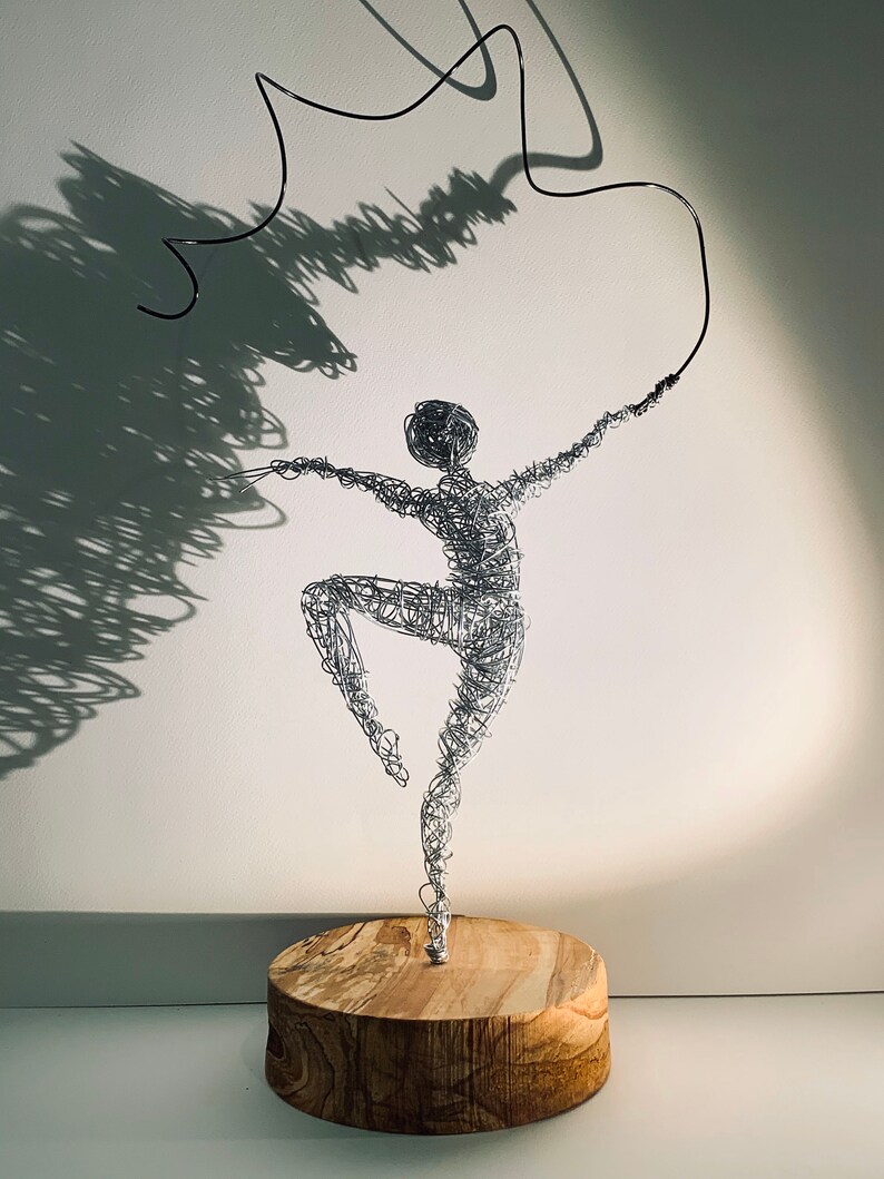 Dancer Gymnast Ballerina Twisted wire sculpture Christmas | Etsy