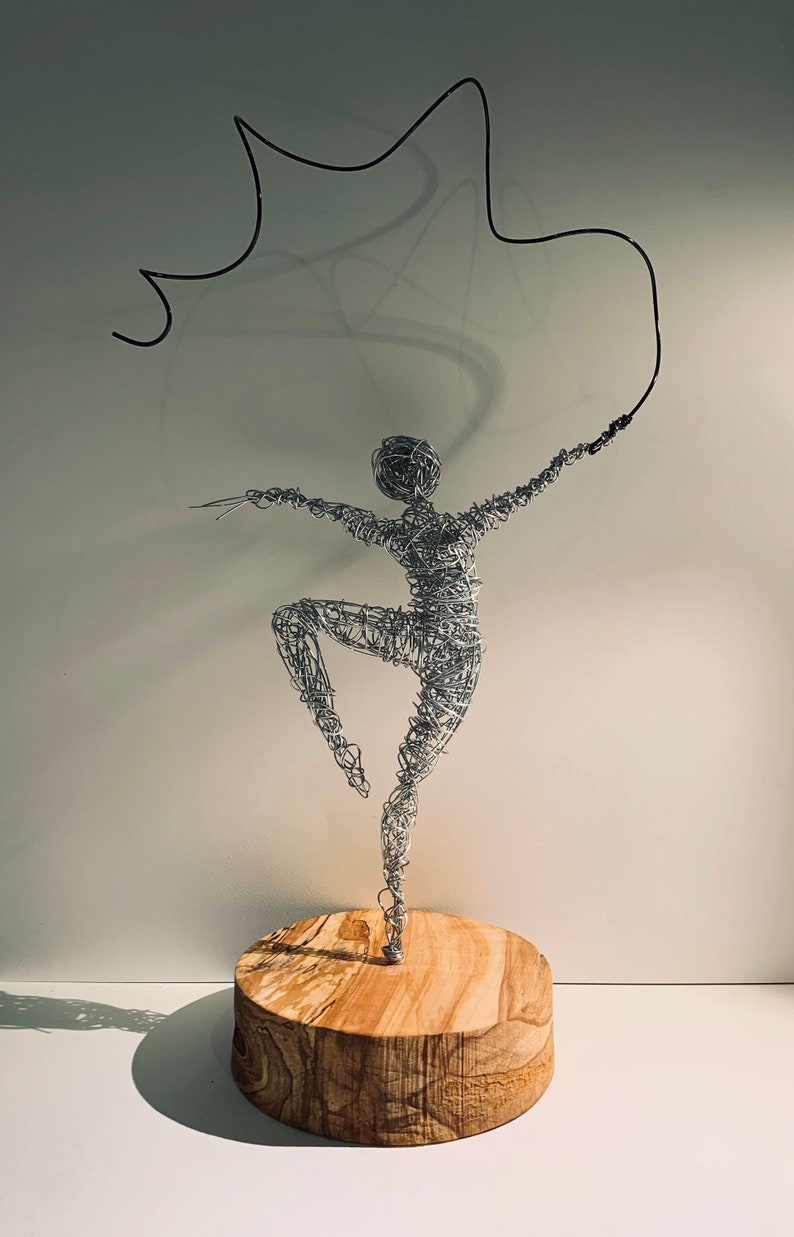 Dancer Gymnast Ballerina Twisted wire sculpture Christmas | Etsy