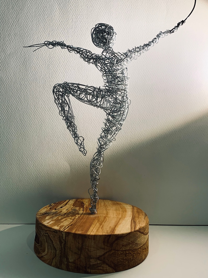 Dancer Gymnast Ballerina Twisted wire sculpture Christmas | Etsy