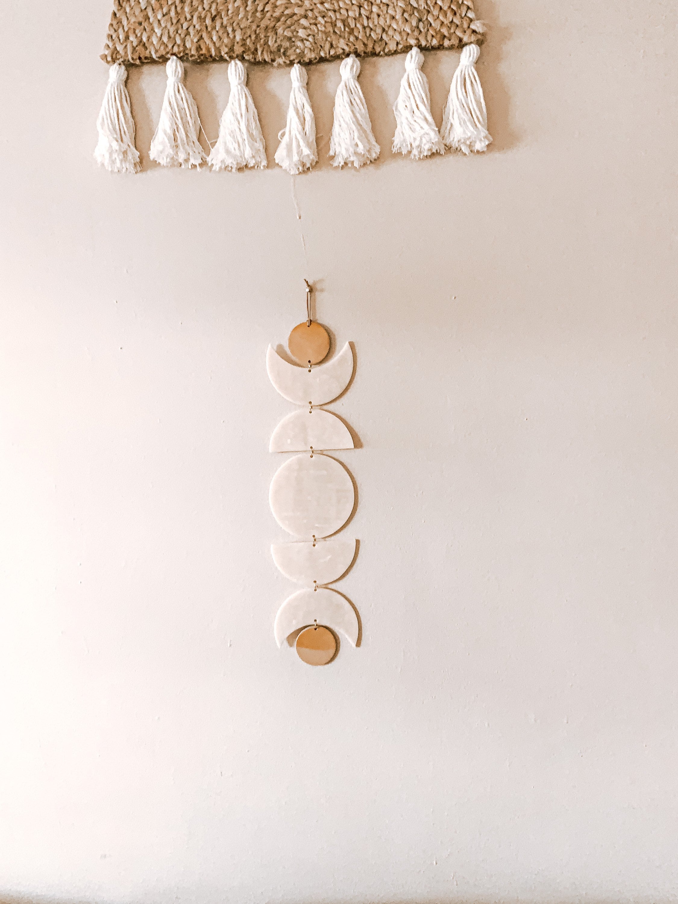 Moon Phases Wall Hanging Decor, Wall Hanging Decor, Moon Decor, Clay ...