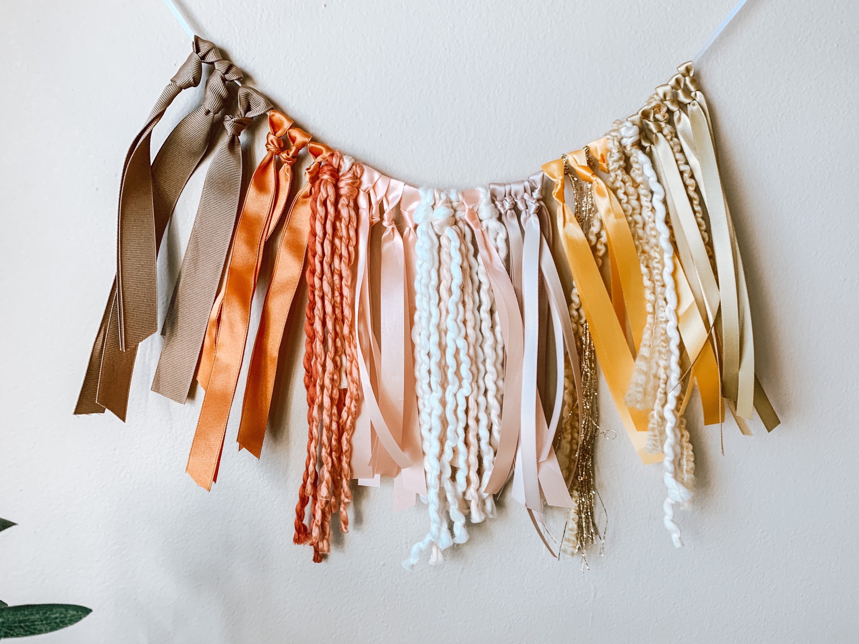 Ribbon Garland, High Chair Decor, Party Decor, Kids Party Decor, Boho ...