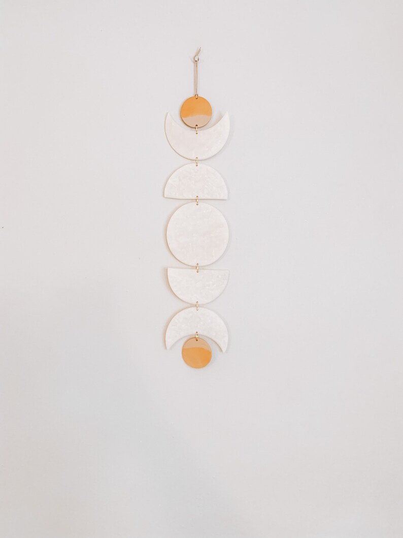 Moon Phases Wall Hanging Decor, Wall Hanging Decor, Moon Decor, Clay ...