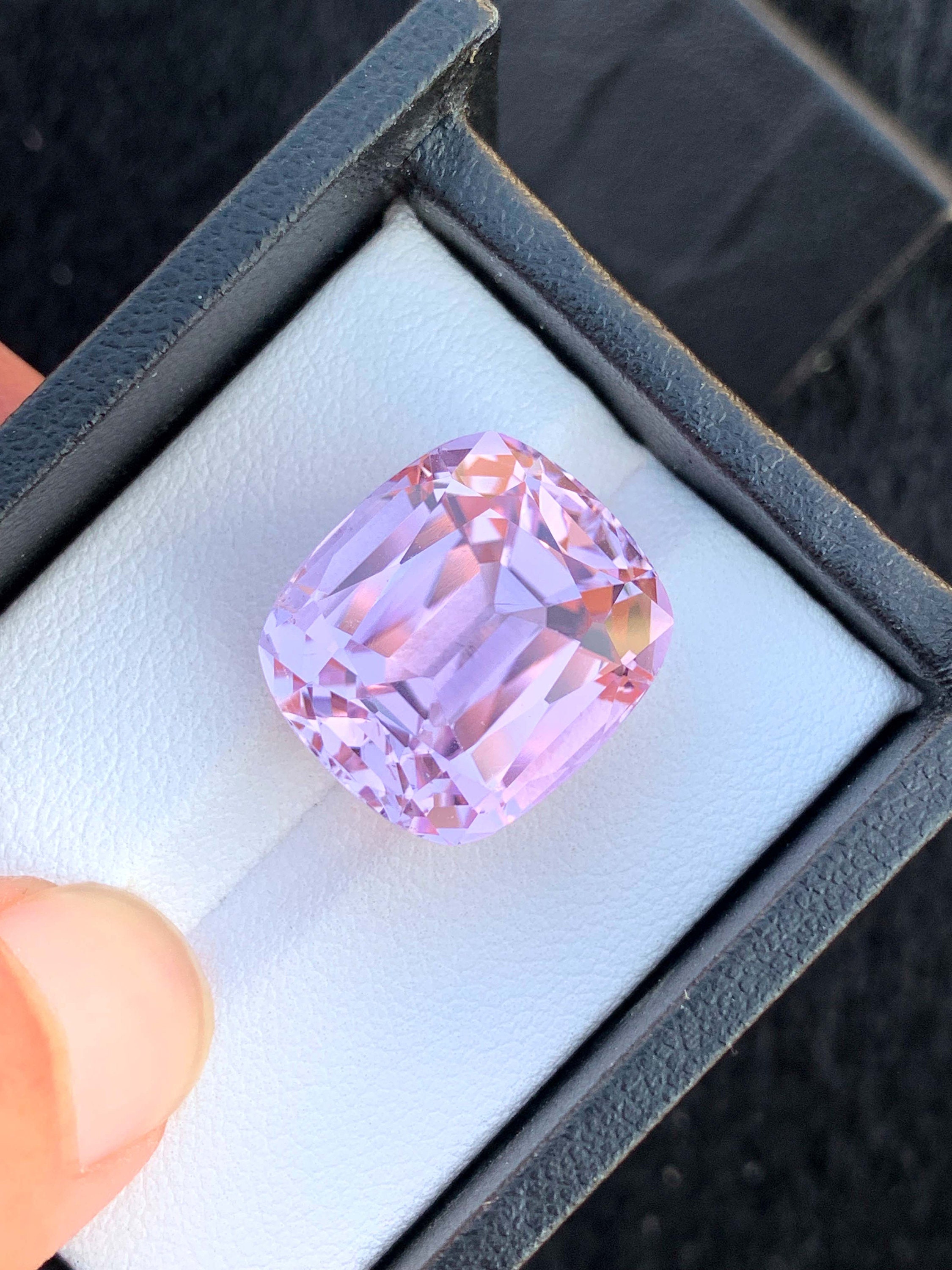 Kunzite Gemstone, Cotton Candy Pink Color Kunzite Gemstone, Cushion Cut ...