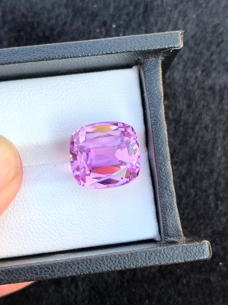 Kunzite Gemstone, Hot Pink Color Kunzite Gemstone, Cushion Cut ...