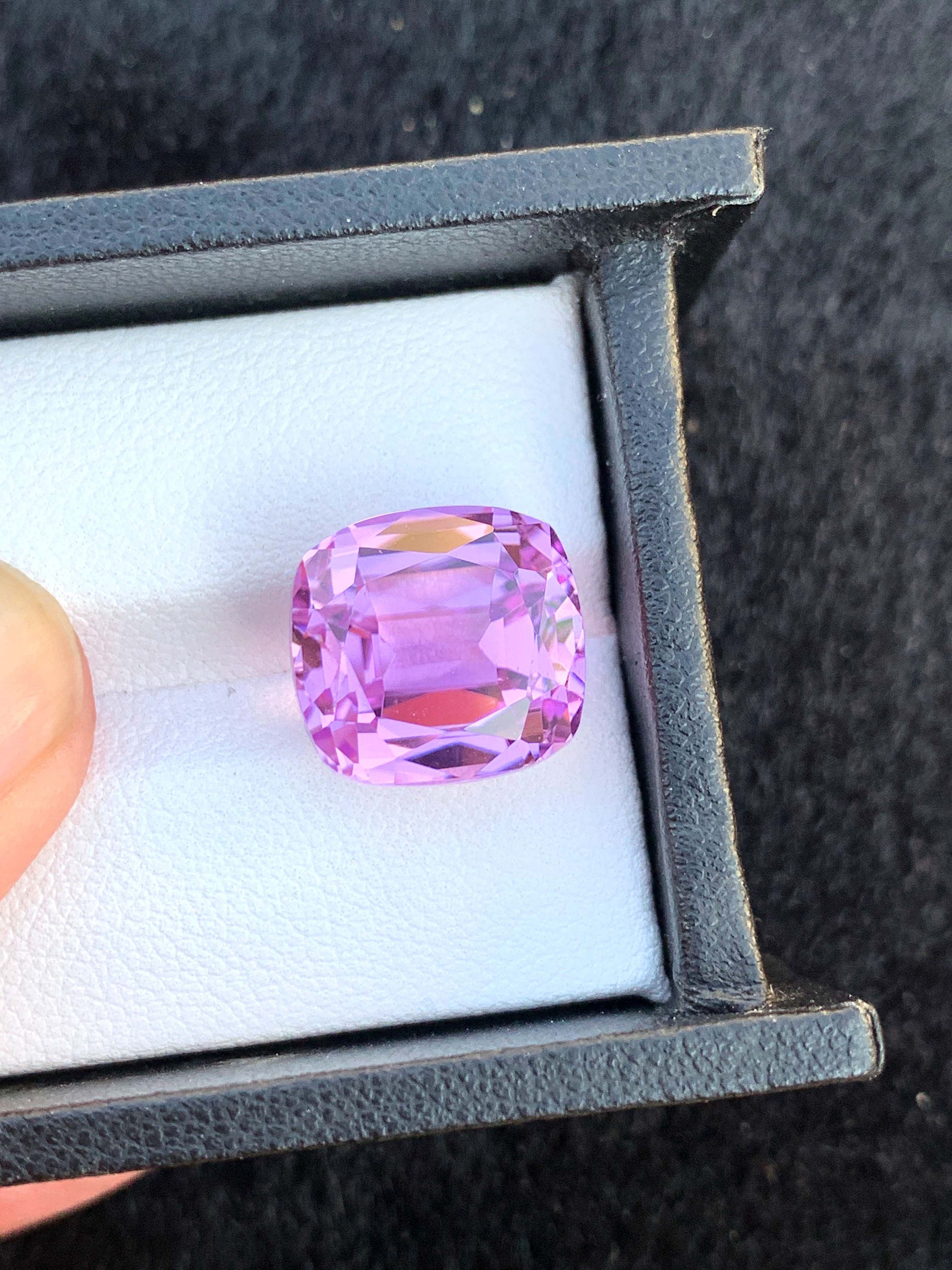 Kunzite Gemstone, Hot Pink Color Kunzite Gemstone, Cushion Cut ...