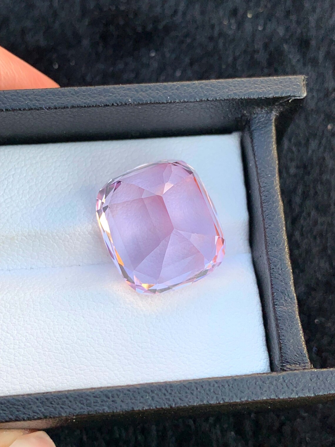 Kunzite Gemstone, Cotton Candy Pink Color Kunzite Gemstone, Cushion Cut ...