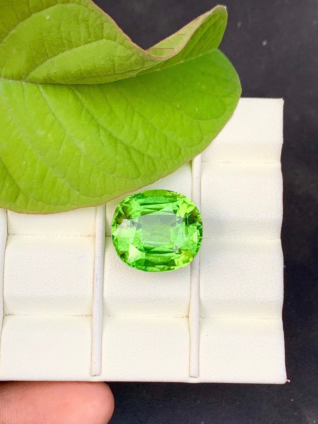 Peridot Gemstone, Faceted Cushion Cut Peridot Gemstone, for Rings ...